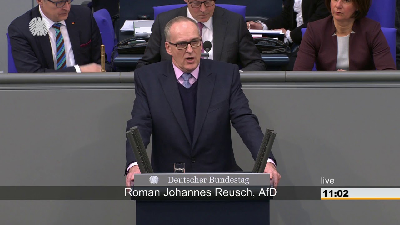 AfD - Roman Reusch im Bundestag: Gefahrenabwehr durch den Bund - YouTube