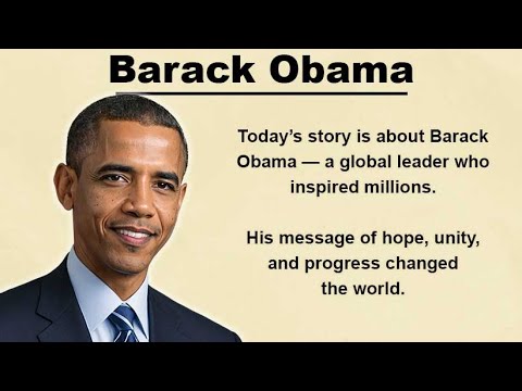 Barack Obama || 🌍Learn English Through Story Level 3 || Graded Reader 🎧 ...
