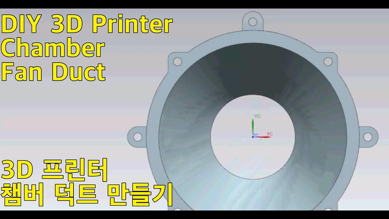 3D printer chamber fan duct making - YouTube