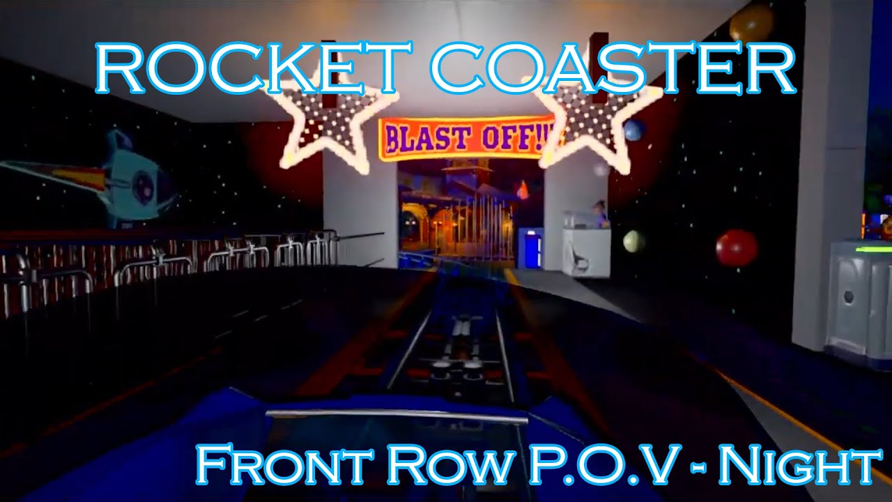 Planet Coaster Console Edition: Rocket Coaster - Front Row P.O.V (Night ...