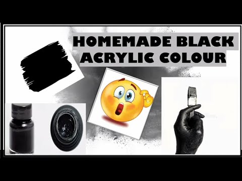 Homemade Black Acrylic Colour | How To Make Black Acrylic Colour At ...