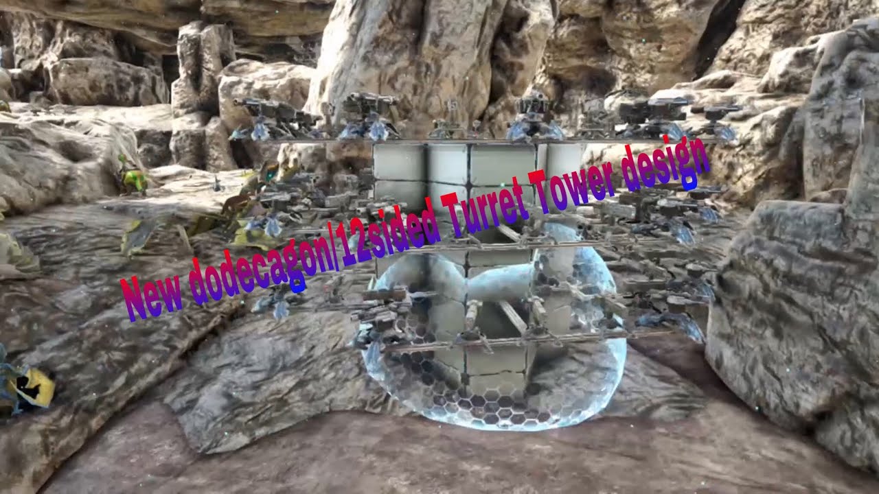 New dodecagon / 12 sided Turret Tower design Ark Survival Evolved - YouTube