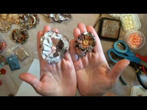 How To Make Junk Journal Flowers - YouTube