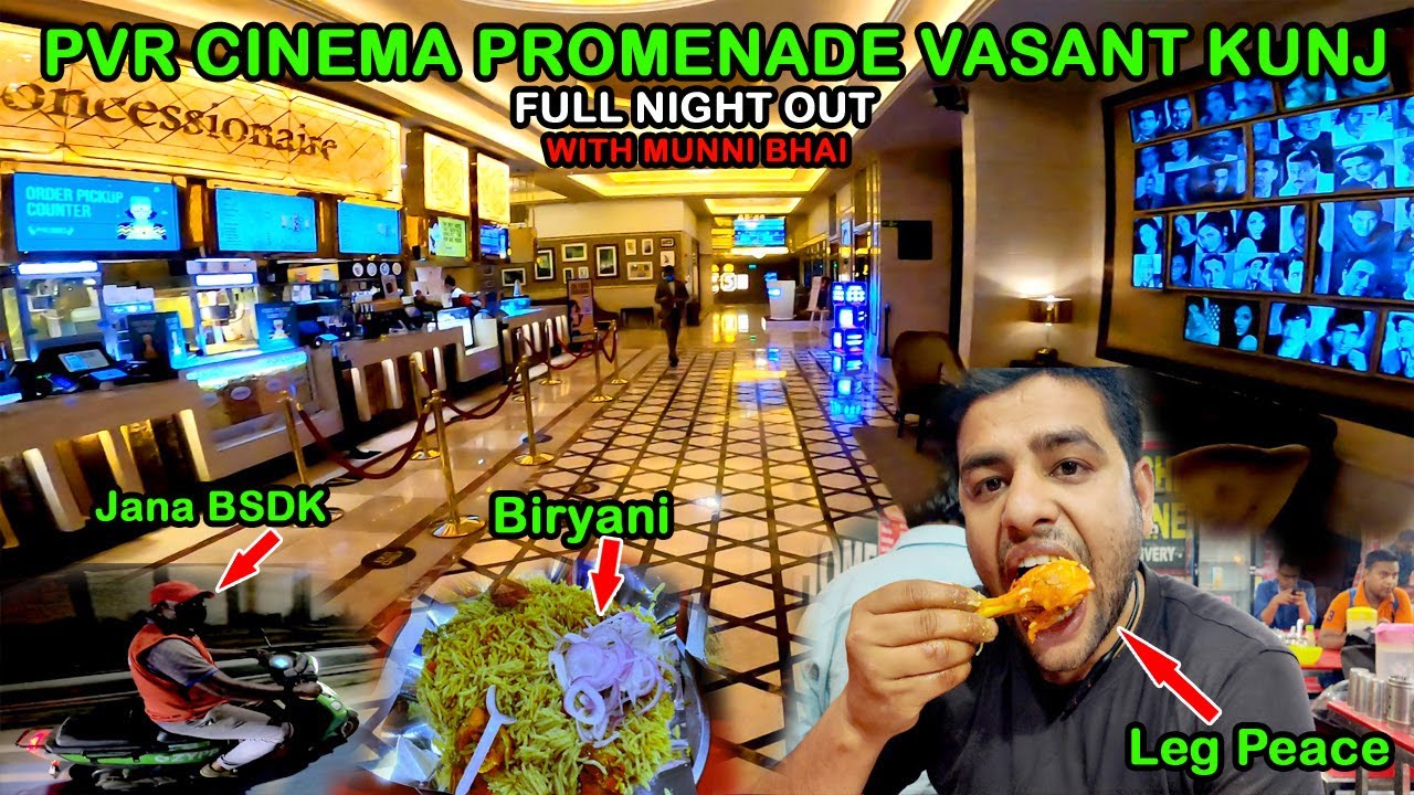 Night Out😍With Munni Bhai🤣|| PVR CINEMA🥰Promenade Vasant Kunj || Saddam ...