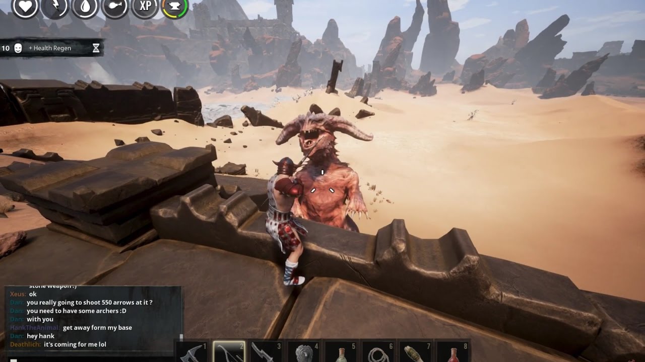 Conan Exiles Deathlich the Pict Killing red dragon solo with snake ...