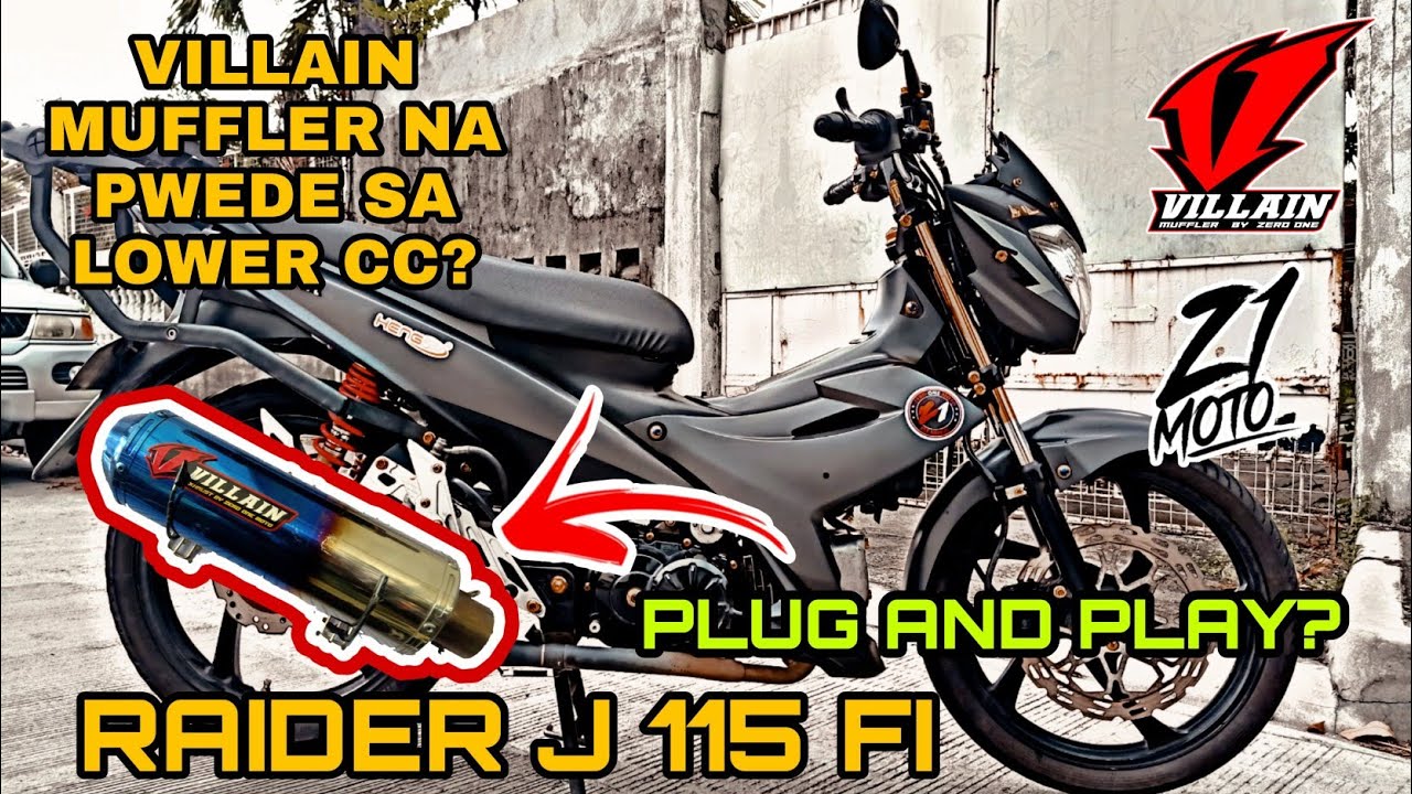 VILLAIN MUFFLER FOR UNDERBONES 155CC AND BELOW | ZERO ONE MOTO | RAIDER ...