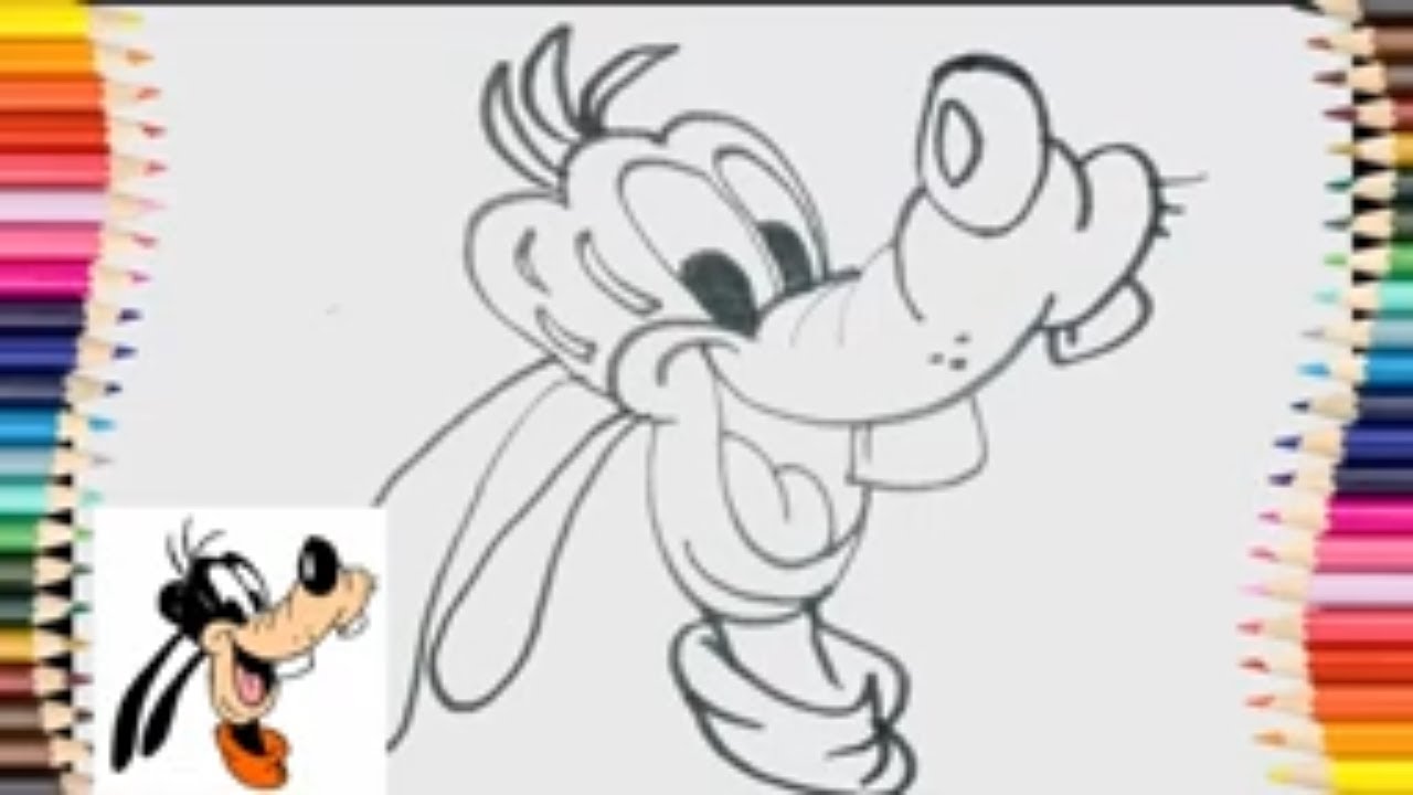 How to draw goofy step by step - YouTube
