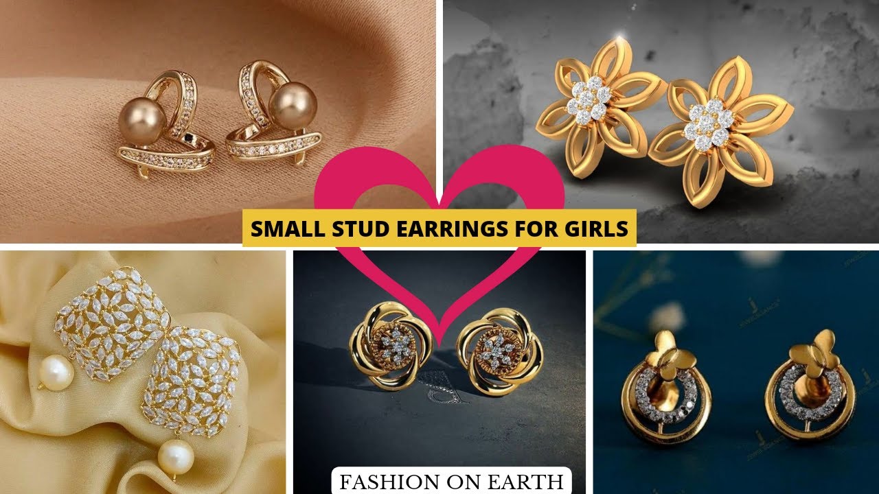 Small Stud Earrings For Girls|Latest Simple Earring Designs - YouTube