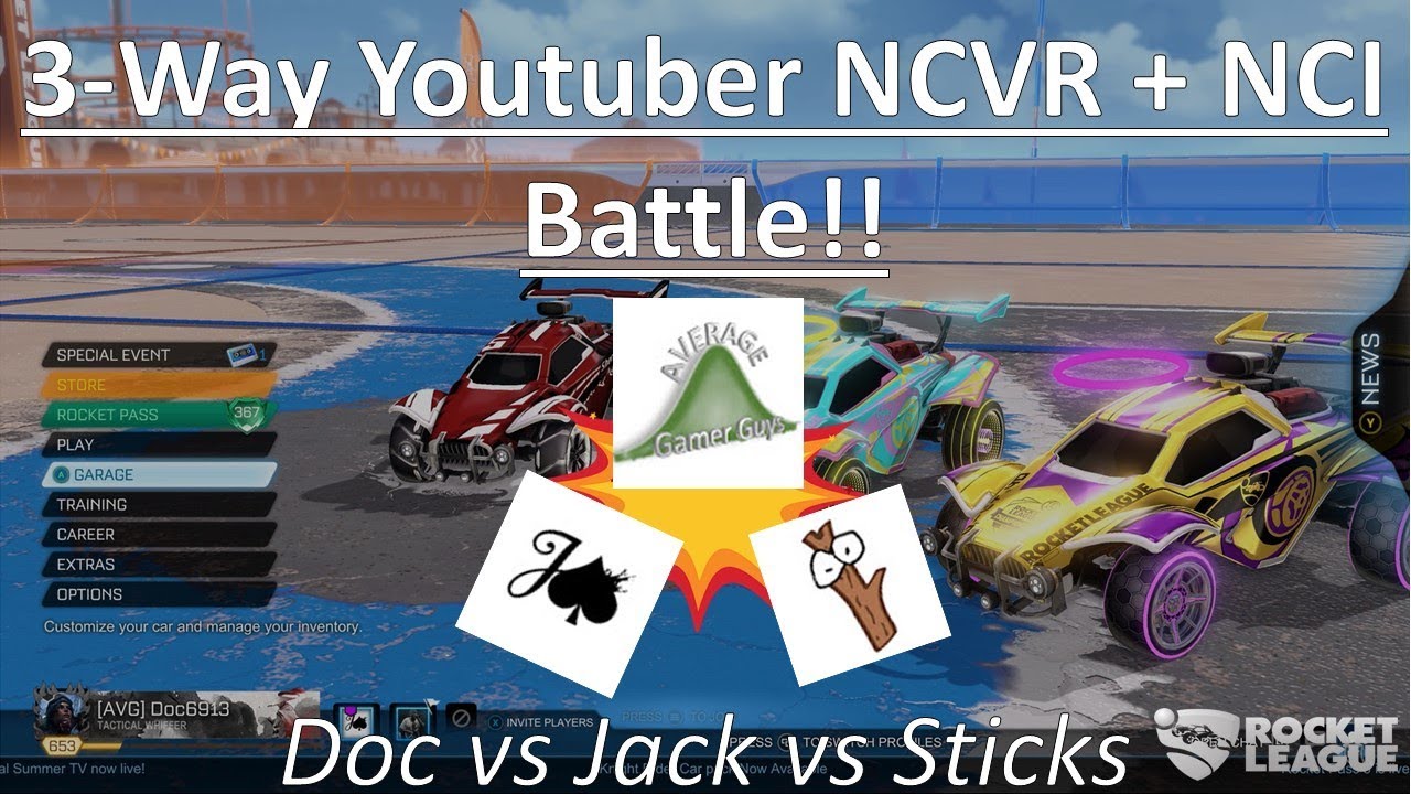 3-Way RL Youtuber NCVR / NCI Battle!!! (Rocket League) - YouTube