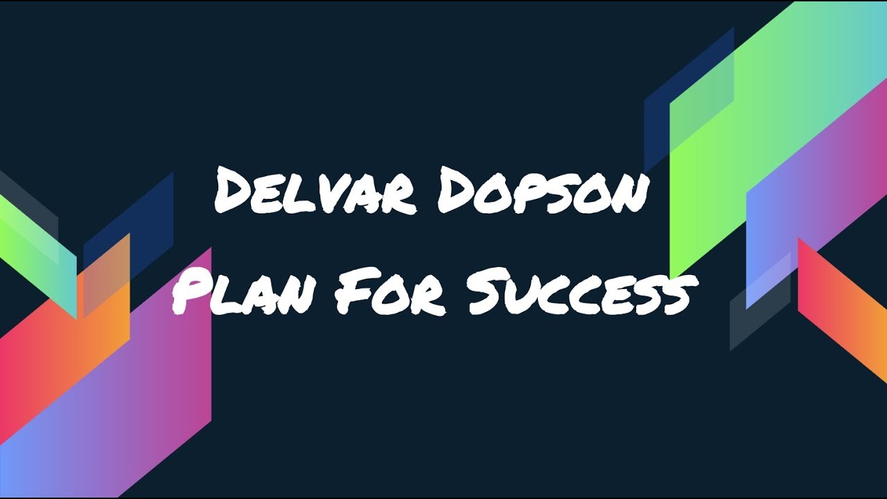 Delvar Dopson Graduation Speech - Plan For Success - YouTube