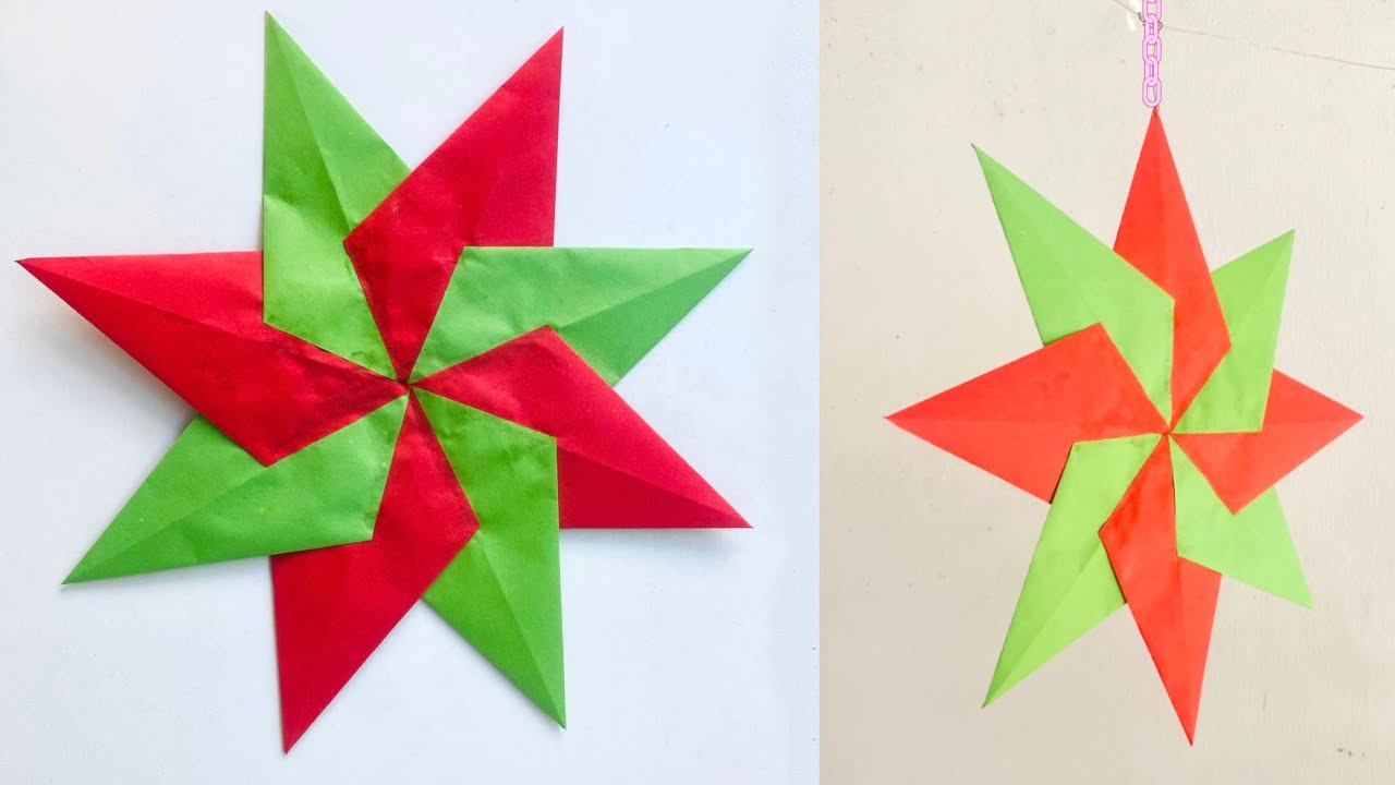 How to Make Origami Star Wreath for your Christmas Decoration | Paper ...
