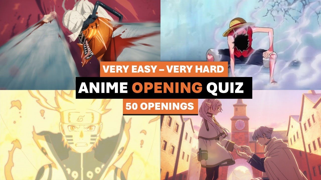 ANIME OPENING QUIZ🔥 - 50 Openings (VERY EASY - VERY HARD) - YouTube