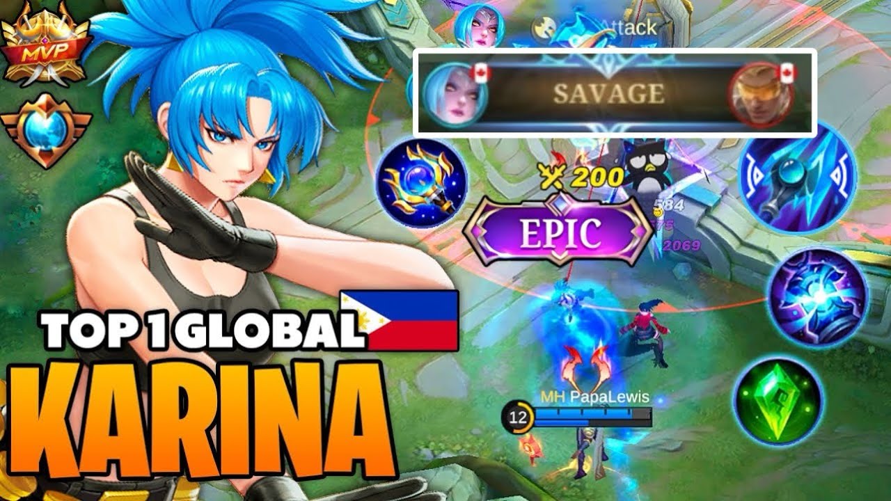KARINA BEST BUILD 2024 (ONE HIT BUILD) | KARINA GAMEPLAY | MOBILE ...