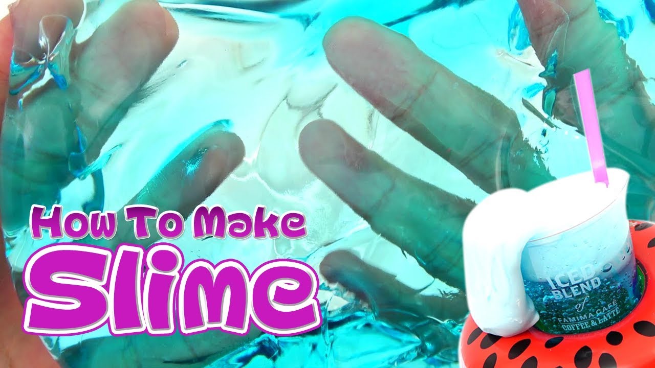How To Make Standard Blue Slime and Mixing White Clay - YouTube