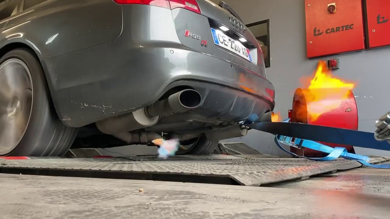 Flammes audi rs6 - YouTube