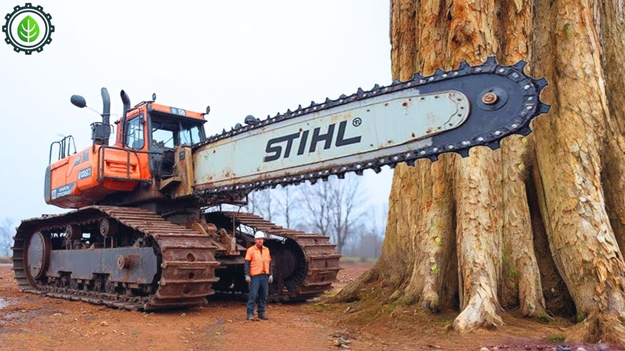 Extreme Dangerous Fastest Big Chainsaw Cutting Tree Machines | Monster ...