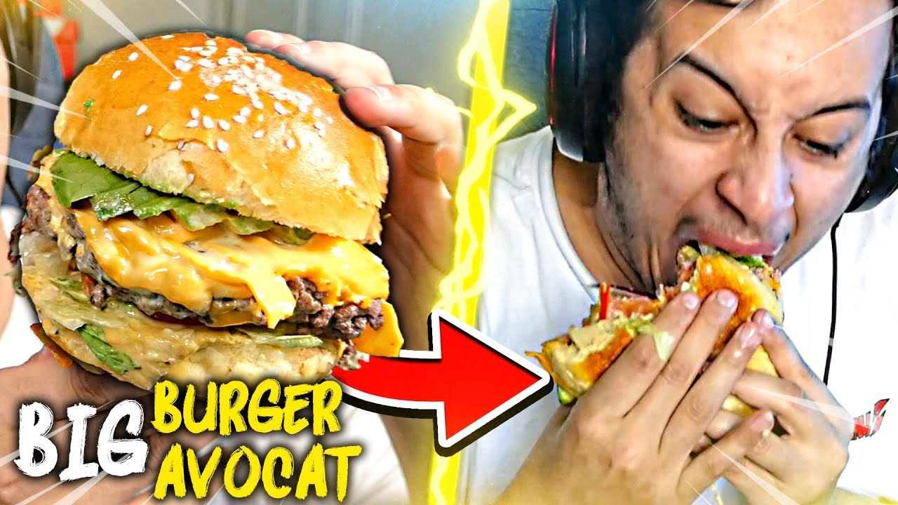 GIGA BURGER à l'AVOCAT avec EXTRA Cheddar ! - YouTube
