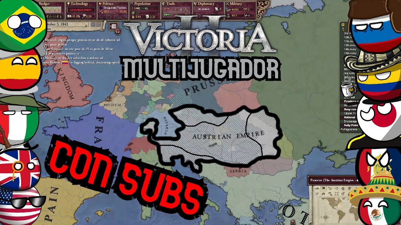 EL REPARTO DE AUSTRIA | Victoria 2 Multijugador con suscriptores #2 ...