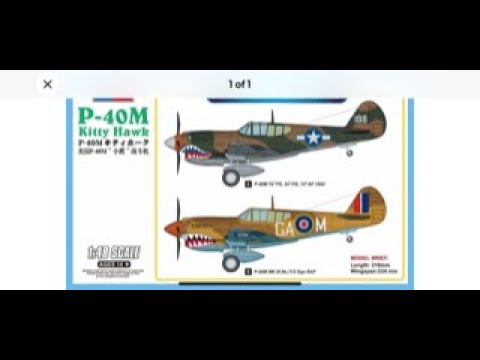 HOBBY BOSS 1/48 P-40 'Kitty Hawk' box review - YouTube