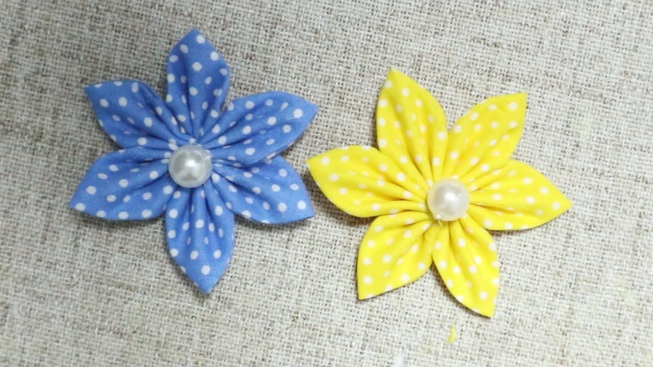 Easy Tricks Fabric Flowers DIY | Cloth Flower Making - YouTube