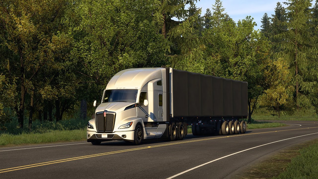 Kenworth T680 ~ Heavy Hauling CAT 555 ~ ATS 4k ~ Loud Jake Brakes - YouTube