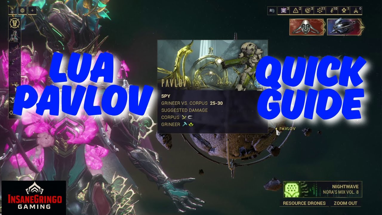 Warframe Spy Mission Lua Pavlov Quick Guide with Titania Prime - YouTube