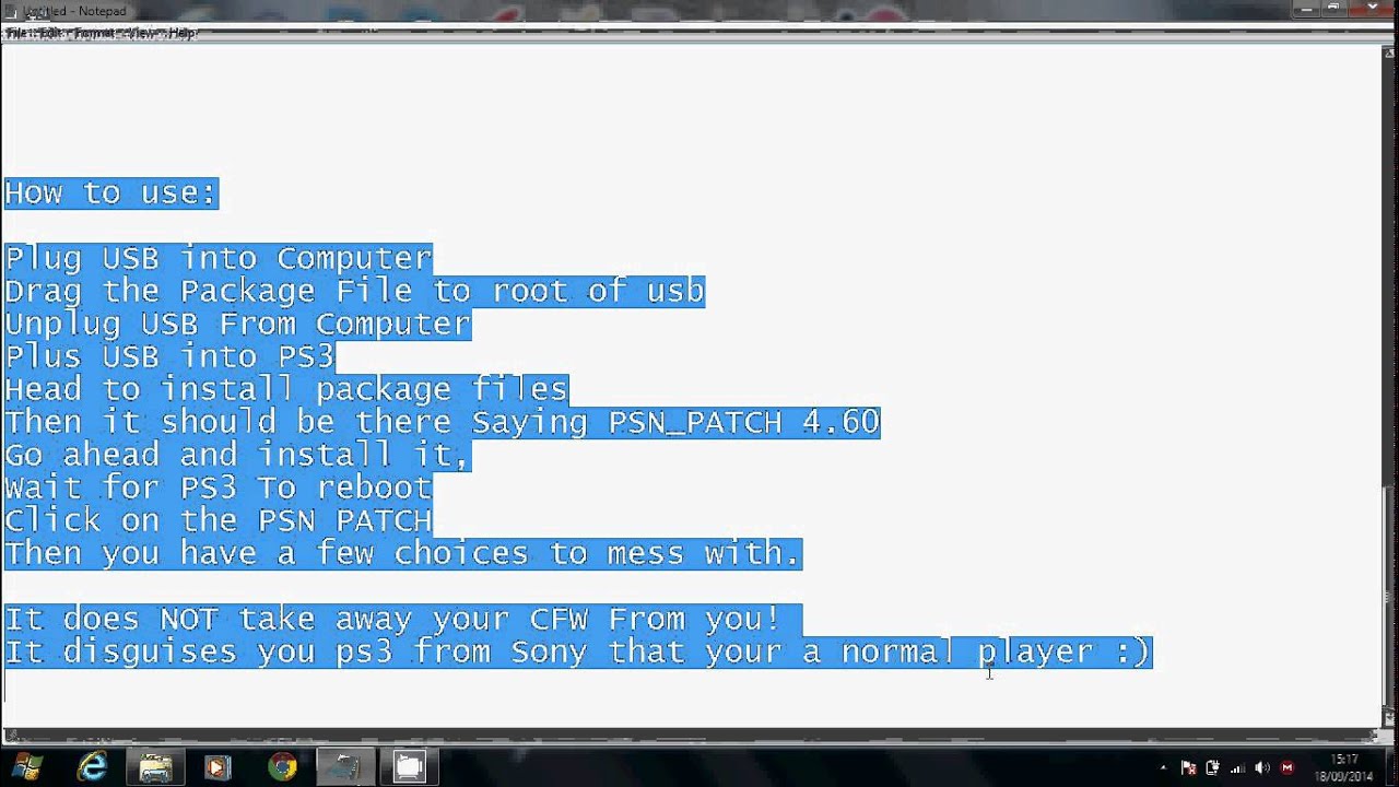 PSN Patch 4.60 - YouTube