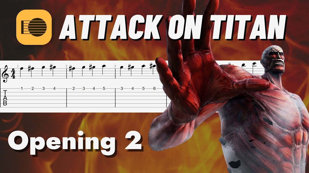 Attack on Titan | Op.2 | Jiyuu no Tsubasa | Guitar TAB - YouTube
