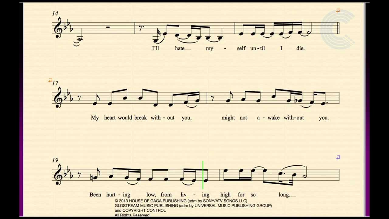 Voice - Dope - Lady Gaga - Sheet Music, Chords, and Vocals - YouTube