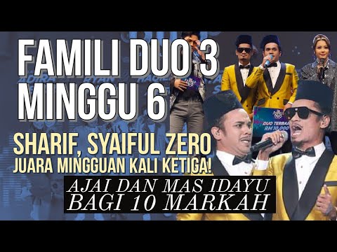 FAMILI DUO 3 Minggu 6, Sharif, Syaiful Zero Juara Mingguan Kali Ketiga ...