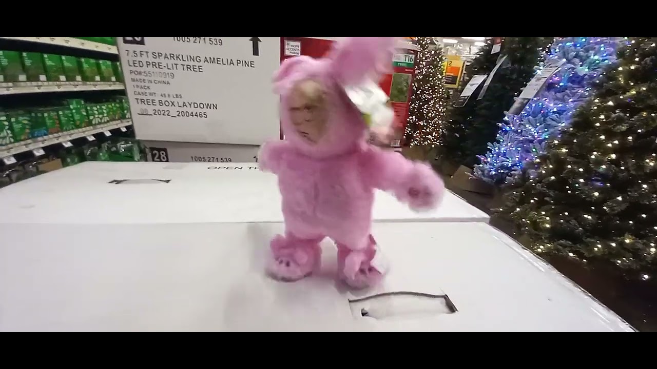 Gemmy 2022 - Animated Side Stepper Ralphie In Bunny Suit - YouTube