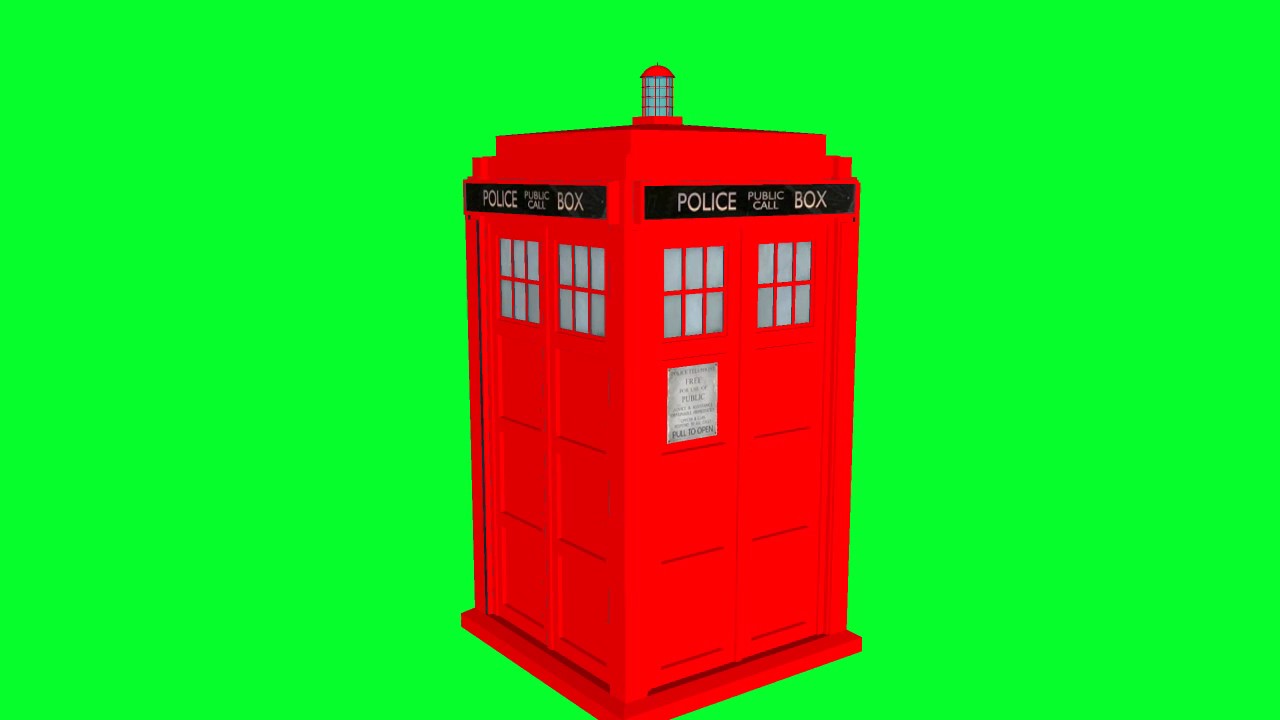 Red Tardis Greenscreen Free for use - YouTube