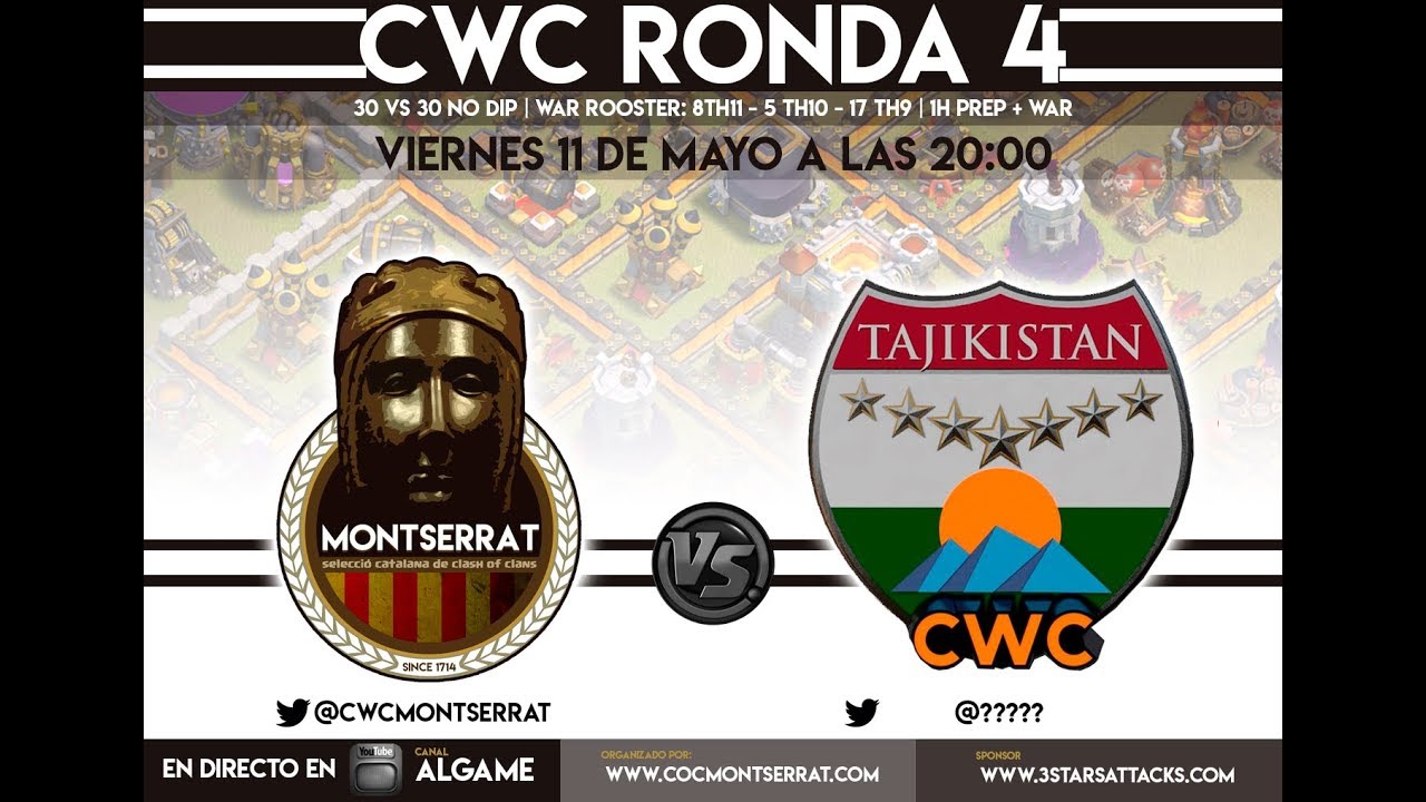 [LIVE]: ¡¡¡CWC MONTSERRAT VS CWC TAJIKISTAN!!! 30 VS 30!!! JORNADA 4 ...