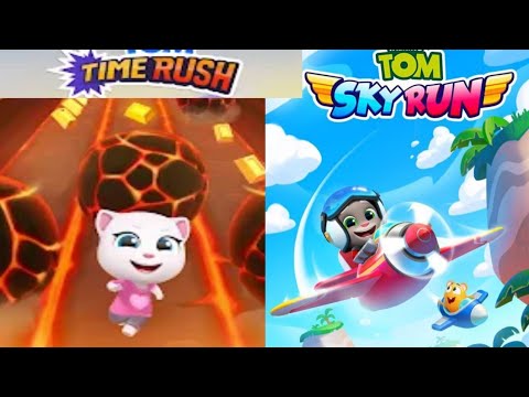 talking tom time rush - vs - talking tom fly run part 38 - game play ...