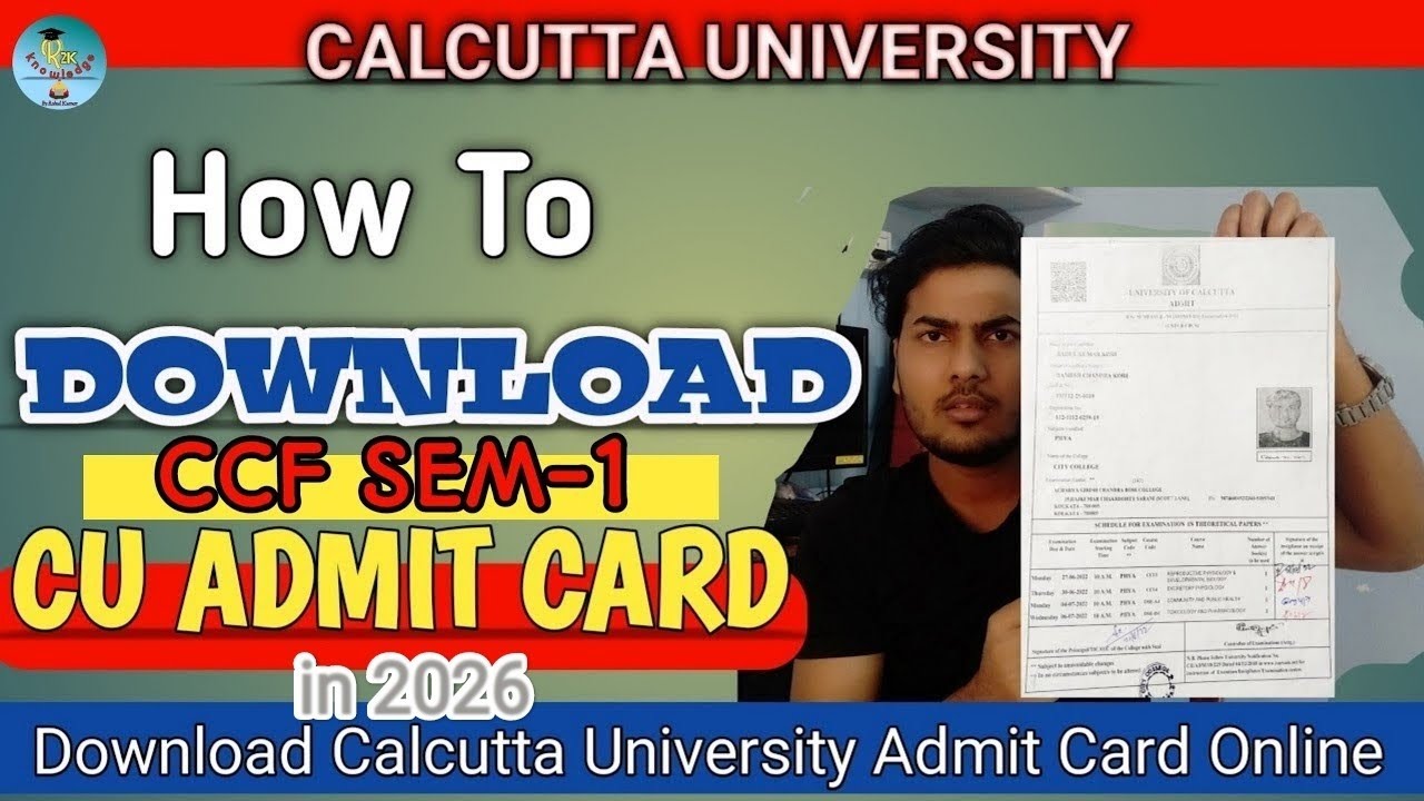 CU CCF Sem 1 Admit Card 2026 | Online or Offline - YouTube