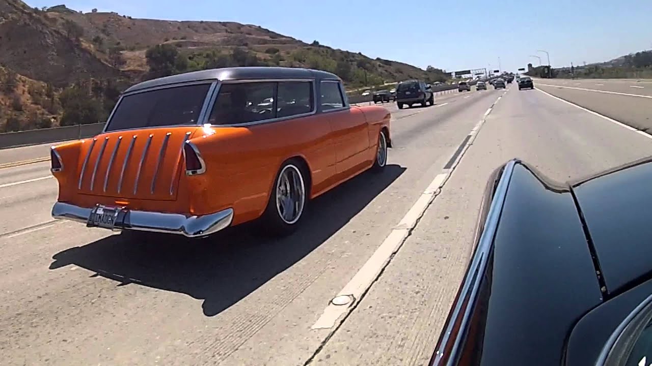 Don's Custom 55 Nomad on the Hwy - YouTube