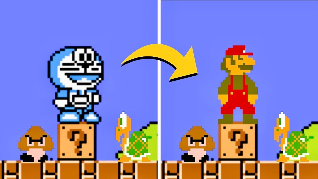 What if Doraemon was the Hero in Super Mario Bros. 1 (NES) - YouTube