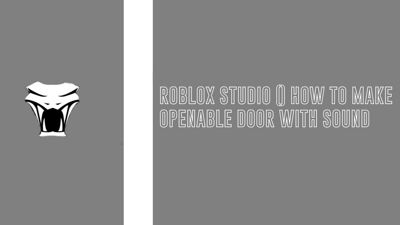 How to make openable door with studio () Roblox studio - YouTube