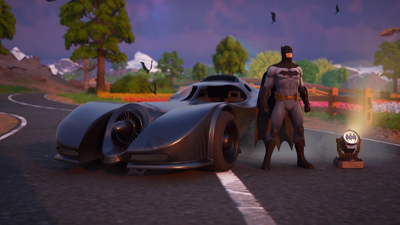 Batman Comic Book Outfit with Batmobile (1989) | Fortnite CH6S4 ...