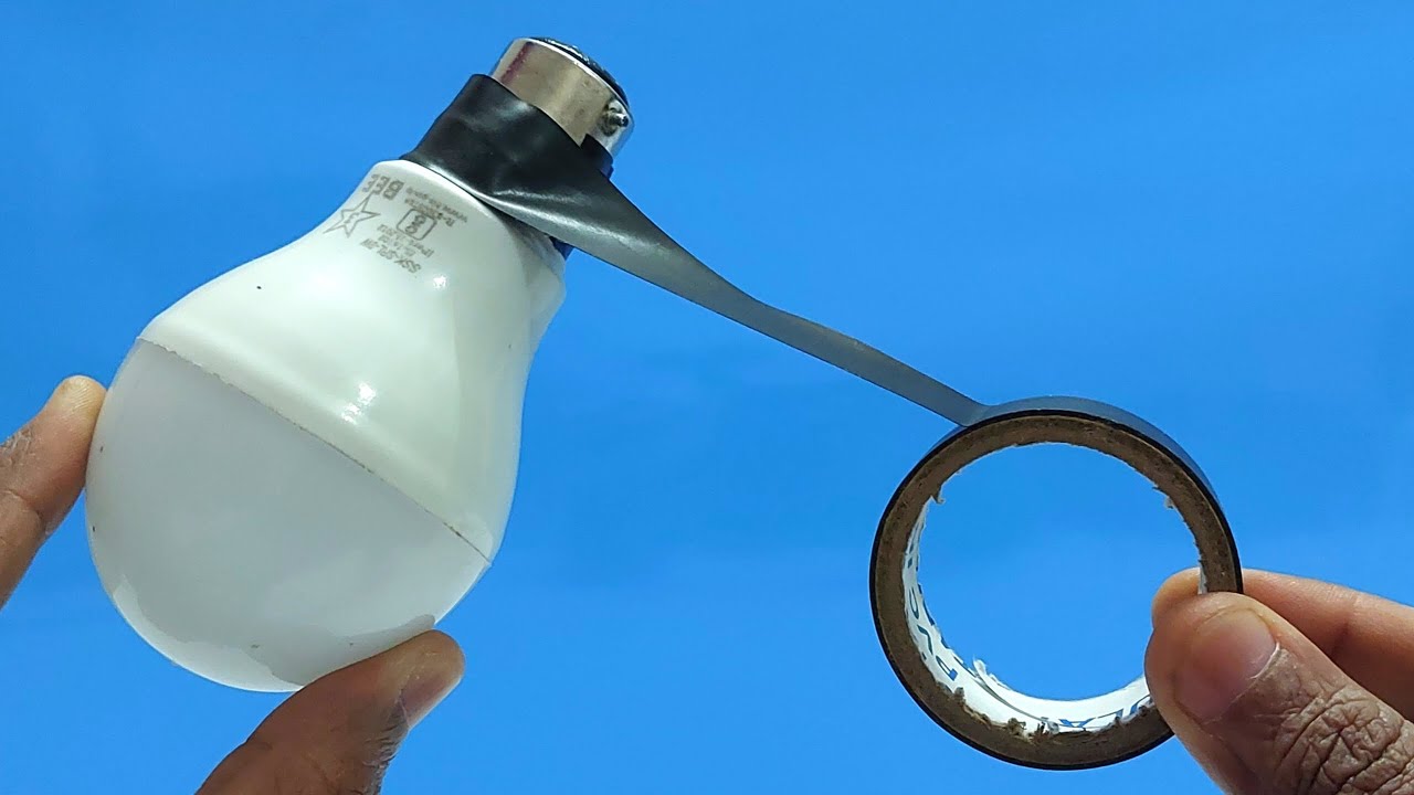 Wrap a non-working Led Bulb with electrical tape and fix all the LED ...