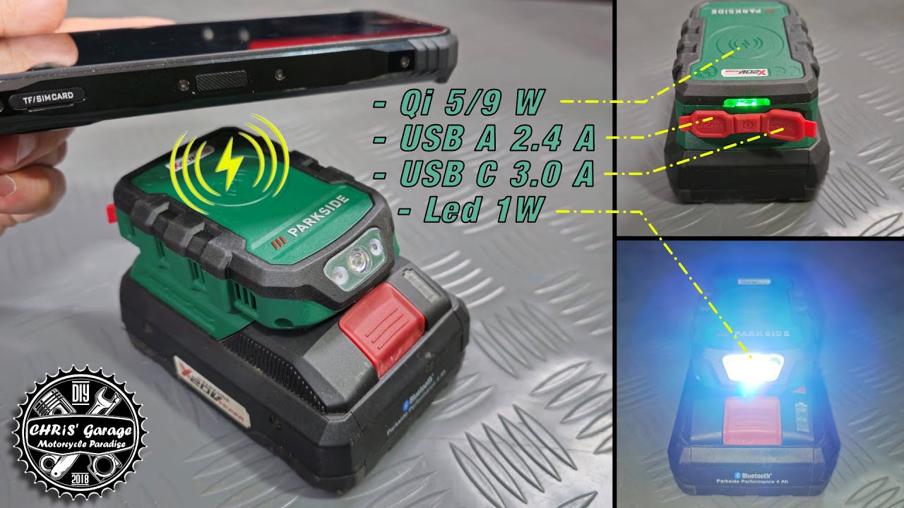 NUOVO Adattatore USB Power Bank Ricarica Wireless Qi "X 20V Team ...