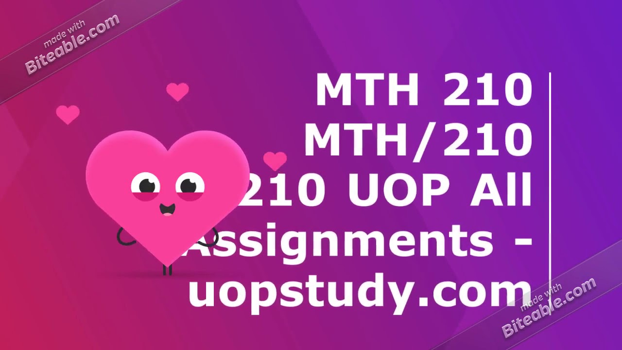 MTH 210 MTH/210 MTH210 UOP All Assignments - uopstudy.com - YouTube