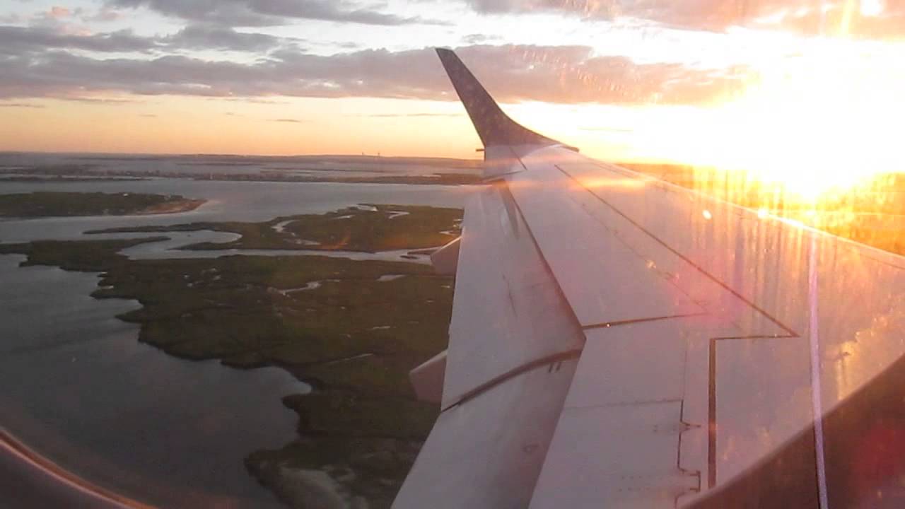 JetBlue sunset landing in New York(JFK) - YouTube