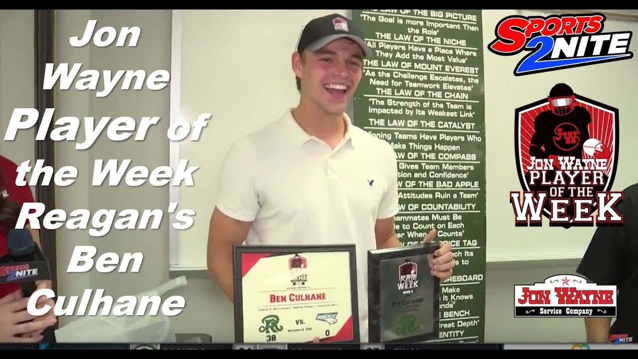 Jon Wayne Player of the Week, Reagan's Ben Culhane, on the Sports2Nite ...