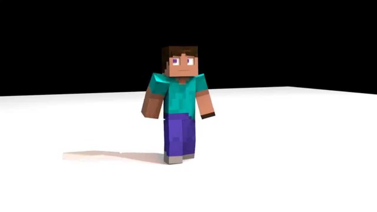blender minecraft walk cycle what should i do with the head while walk cycle - YouTube