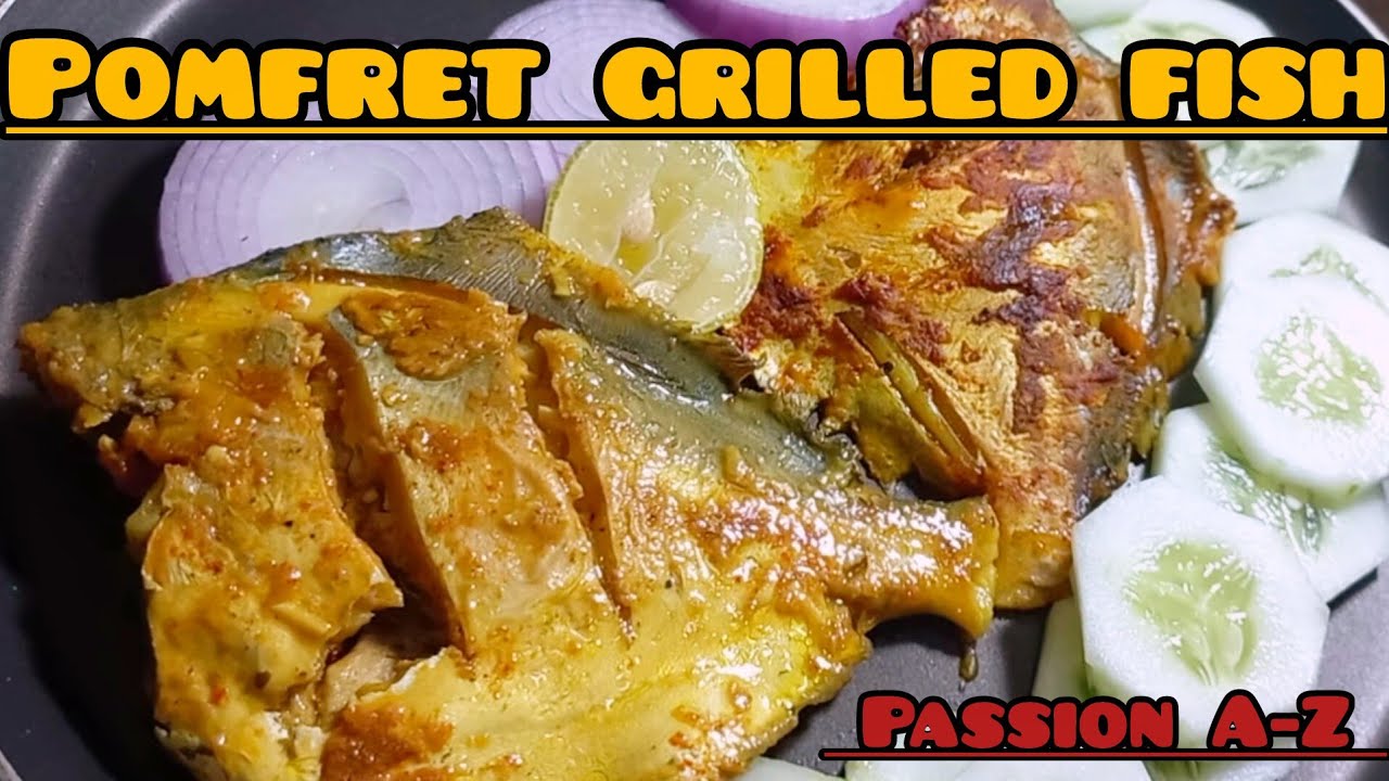 How to make pomfret grilled recipe | pomfret grill fish in otg ...
