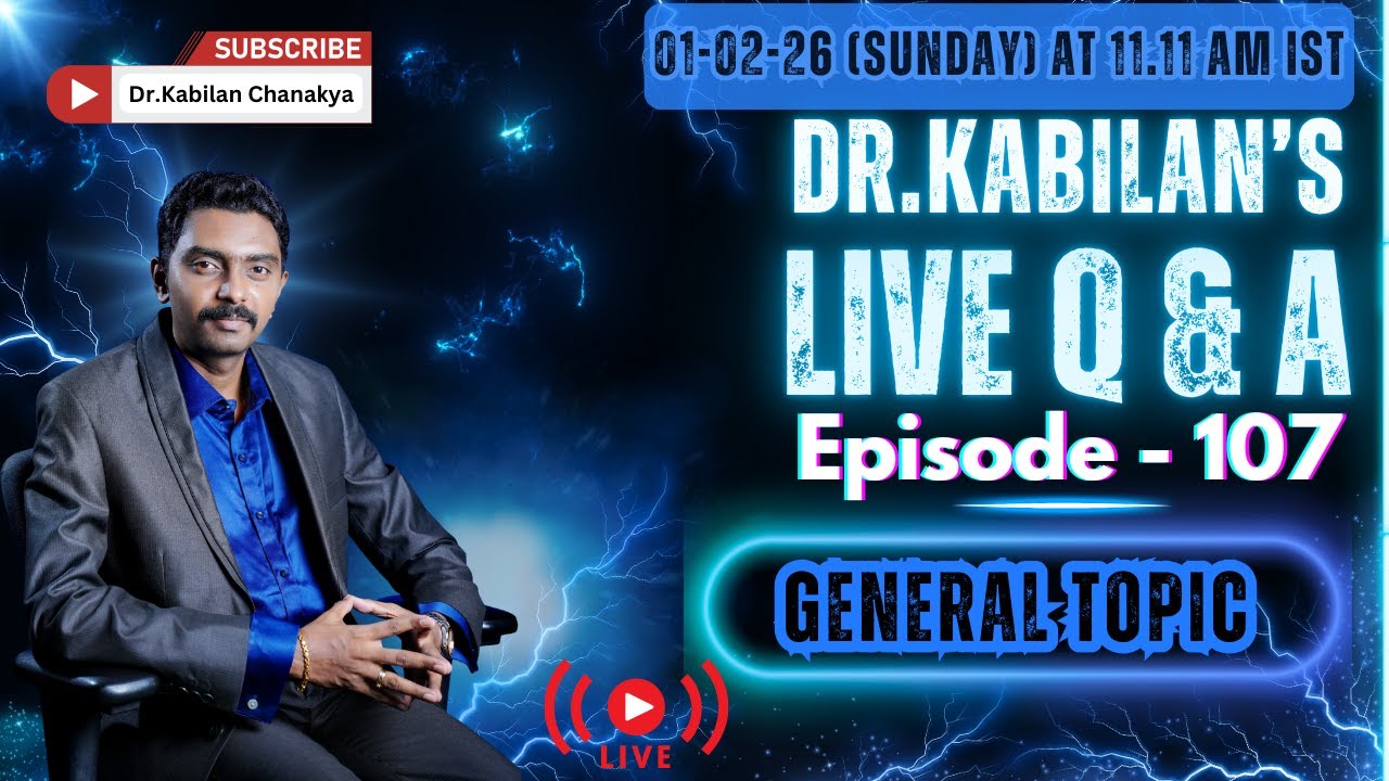Dr. Kabilan's Live Q&A - Ep.107: General Topic - YouTube