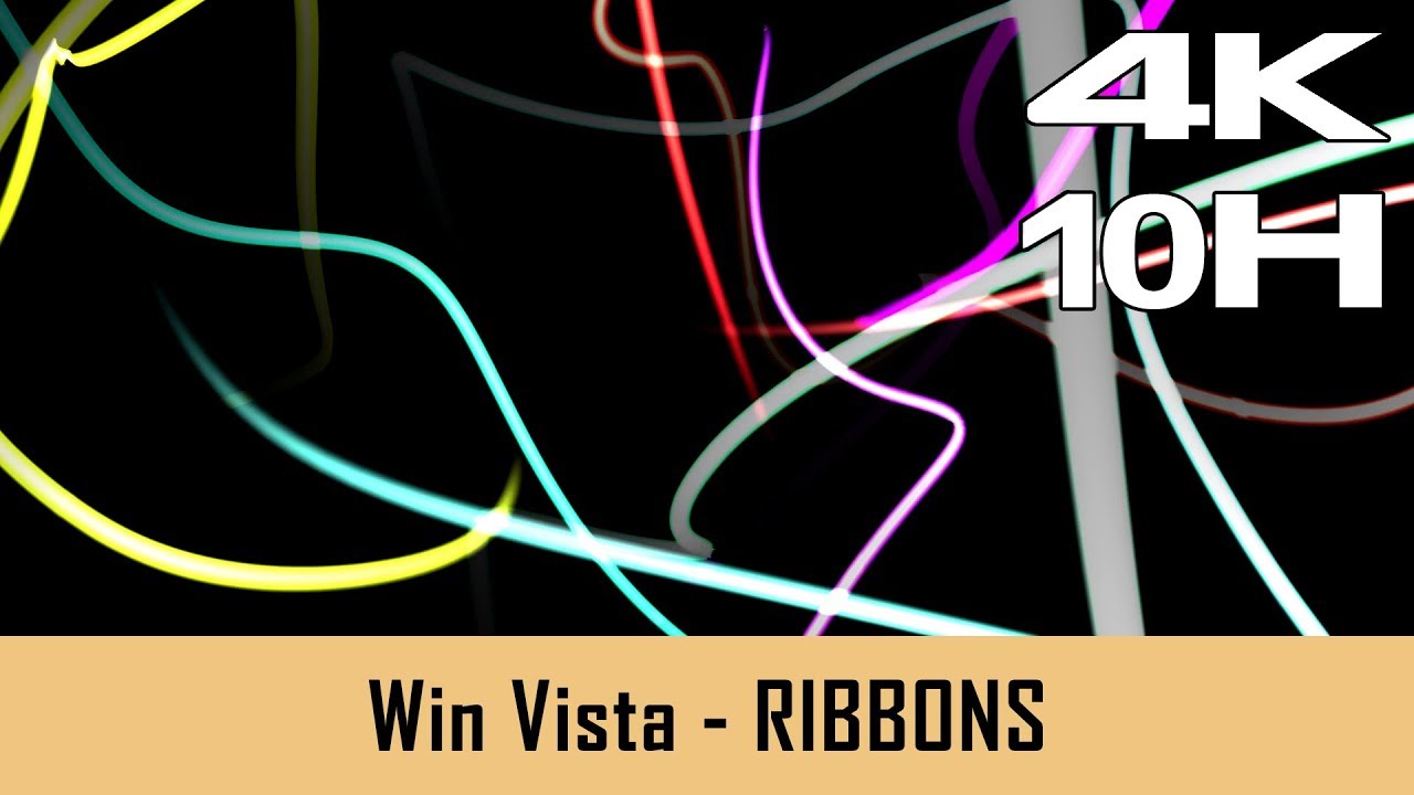 Windows Vista Screensaver - Ribbons - 10 Hours NO LOOP (4K) - YouTube