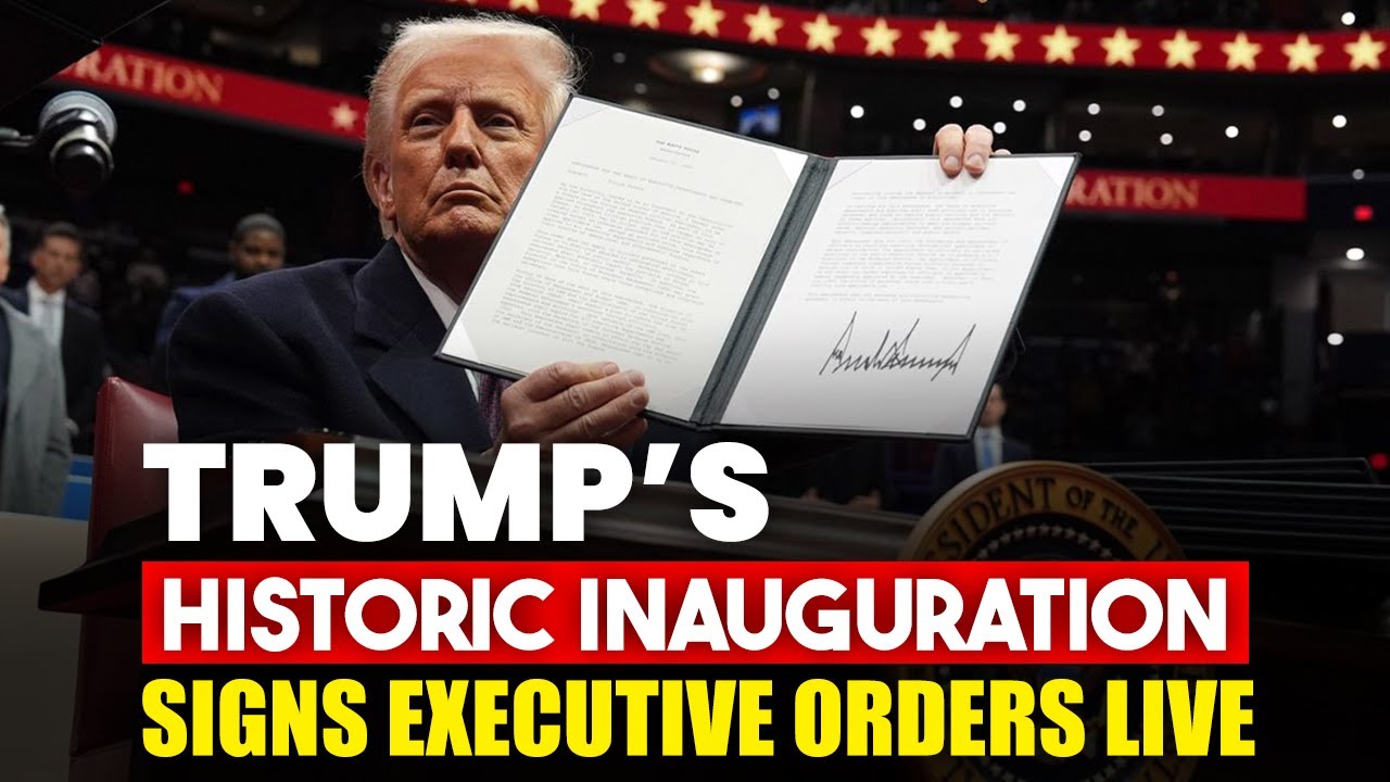 Trump’s Historic Inauguration, Signs Executive Orders Live - YouTube