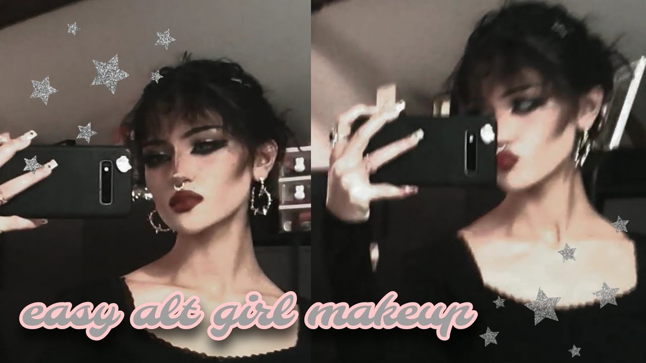 easy alt girl makeup☆•° makeup tut♡ - YouTube